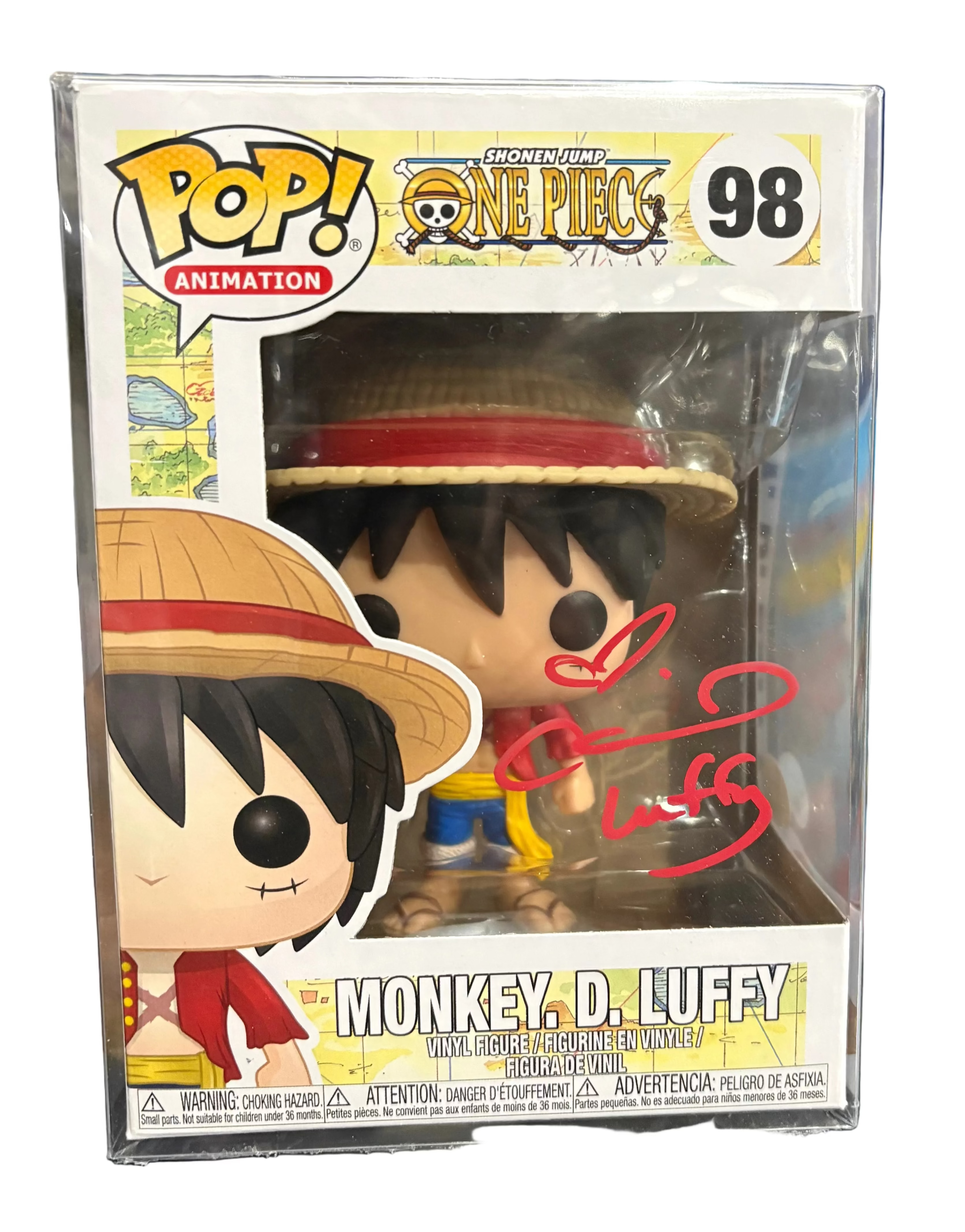 Funko Pop! Monkey. D. Luffy (Signed by Colleen Clinkenbeard - COA) #98 ...