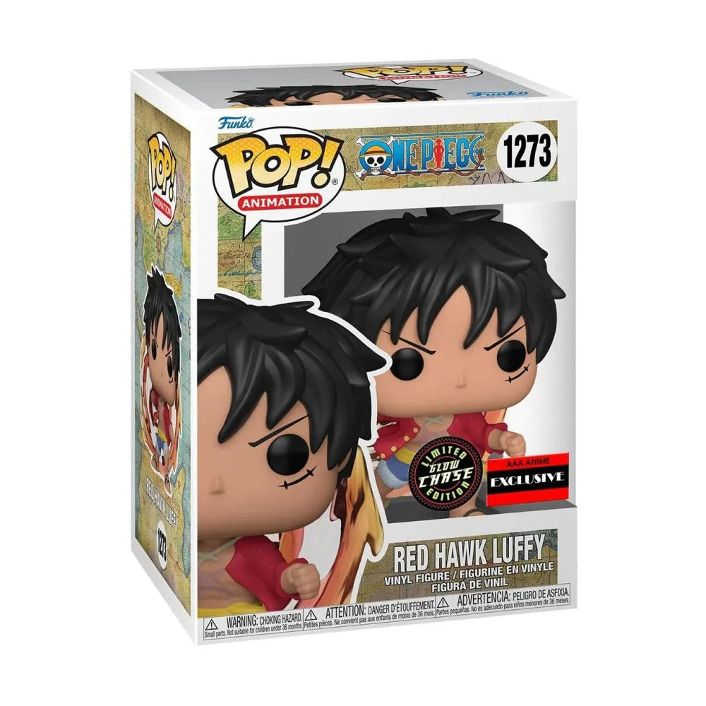 Funko Pop! Red Hawk Luffy (Glow Chase) [AAA Anime Exclusive] #1273 ...